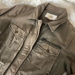 J. Crew | Jackets & Coats | J Crew Classic Twill Chino Utility Jacket ...